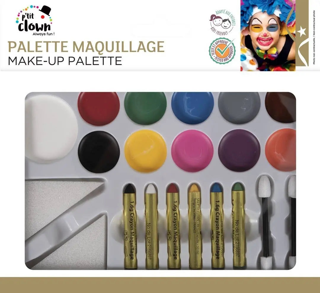 P'tit Clown - Makeup Palette - Grease Paints - 11 Colors - The Party ...